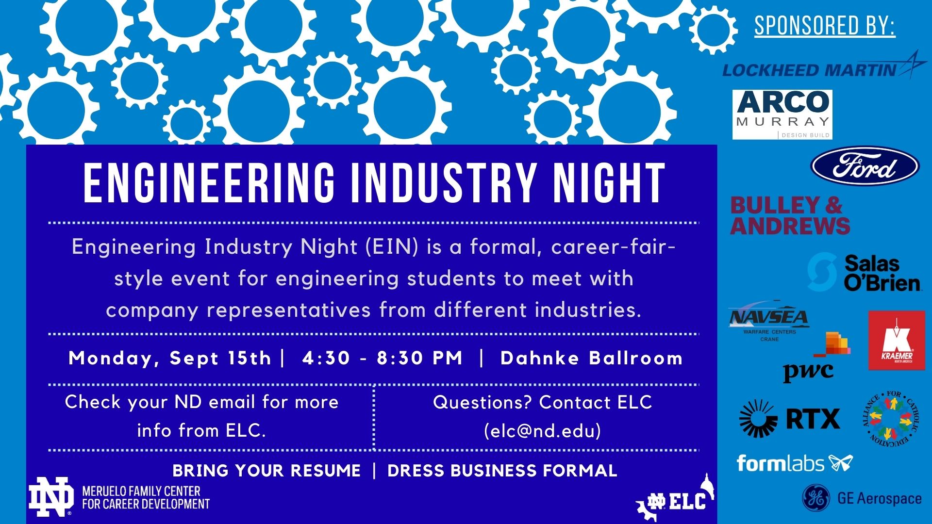 Engineering Industry Day (EID) | ELC | University of Notre Dame